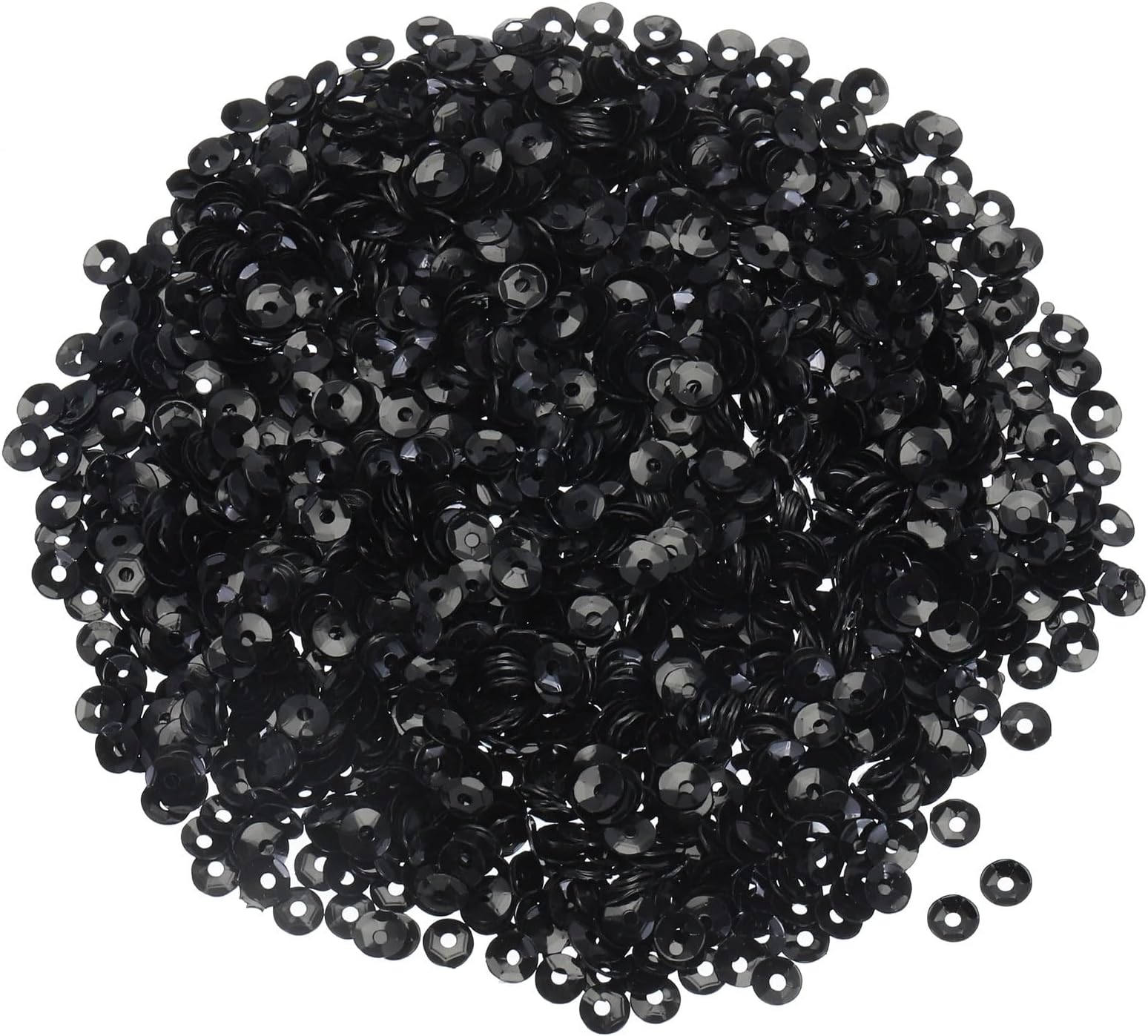 Amazon.com: FAZHBARY 6 MM Black Sequins Bulk Small Loose Round Flat ...