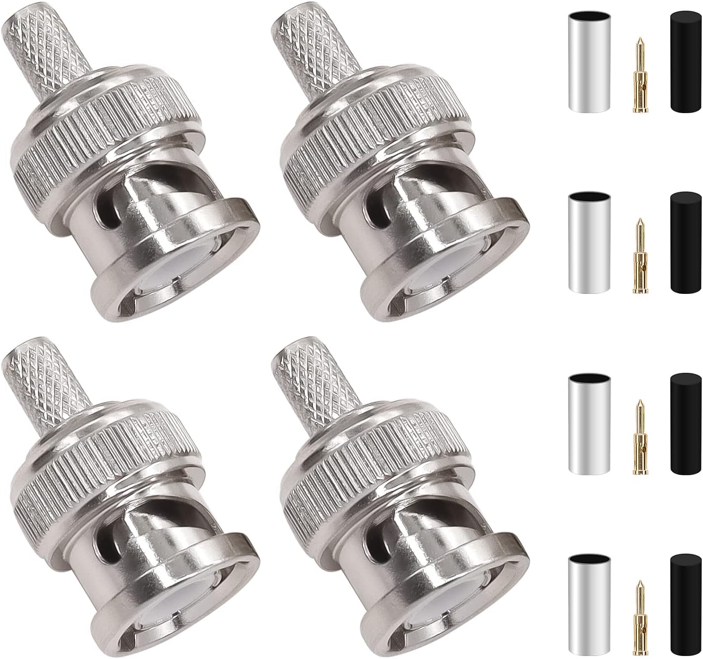 mxuteuk Coaxial Cable Tool Set+mxuteuk 4PCS 50 Ohm BNC Male Crimp ...