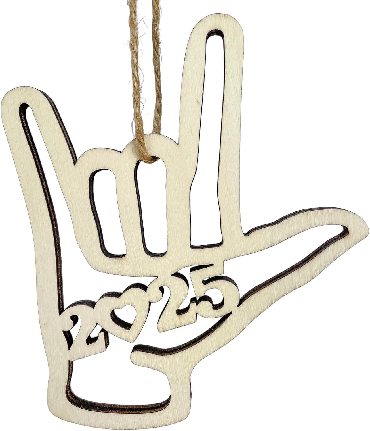 Amazon.com : 2025 Christmas Ornaments, I Love You ASL Sign Language ...