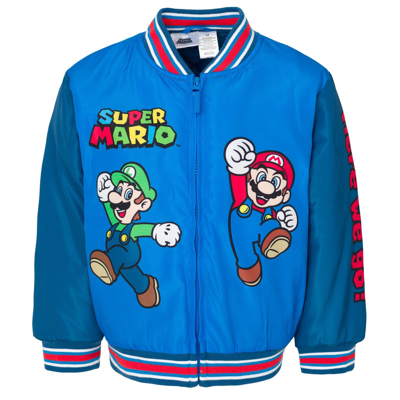 Snapklik.com : Nintendo Mario Luigi Yoshi Little Boys Zip Up Varsity ...