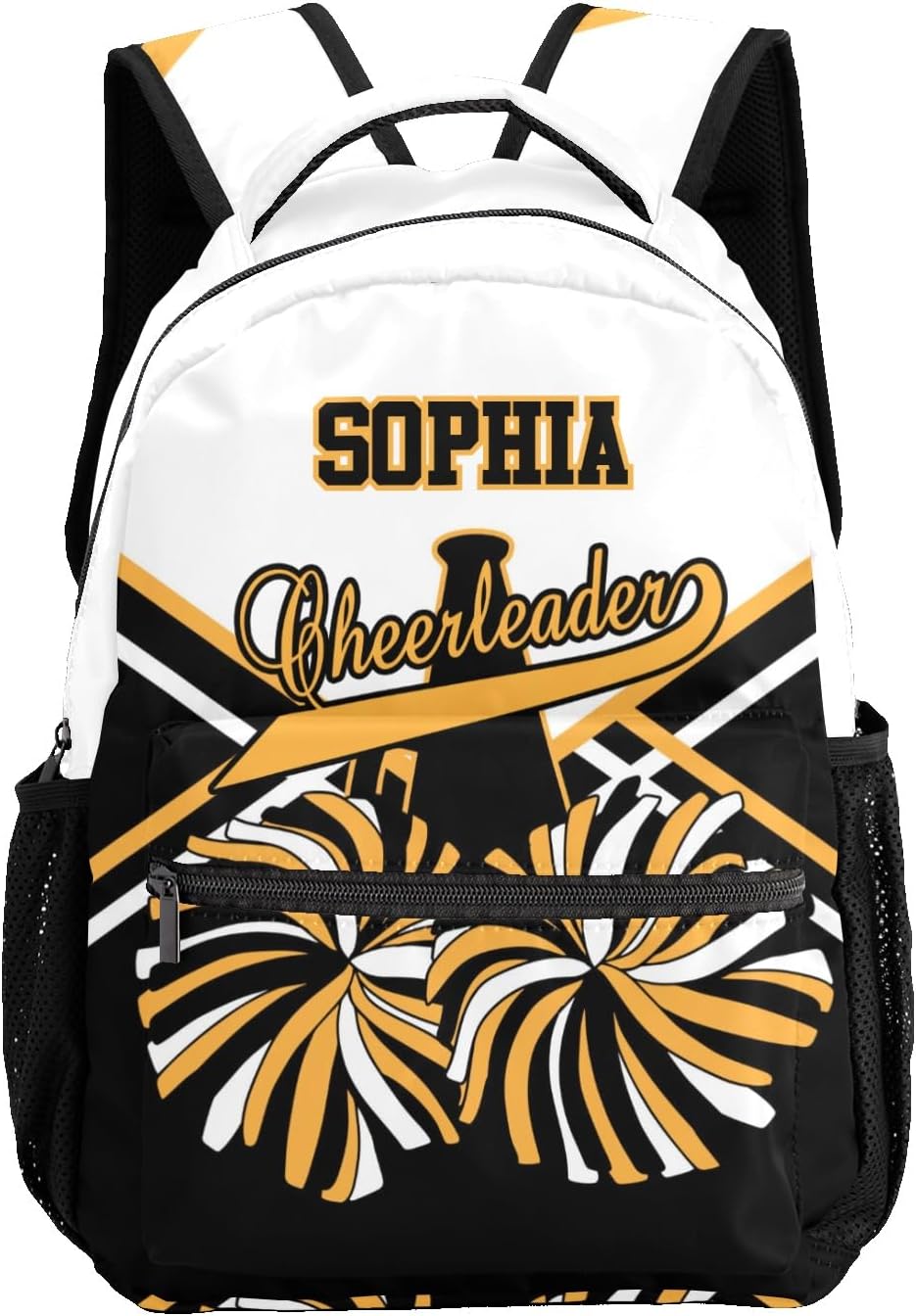 Amazon.com | SunFancyCustom Custom Cheer Cheerleader Black Gold ...