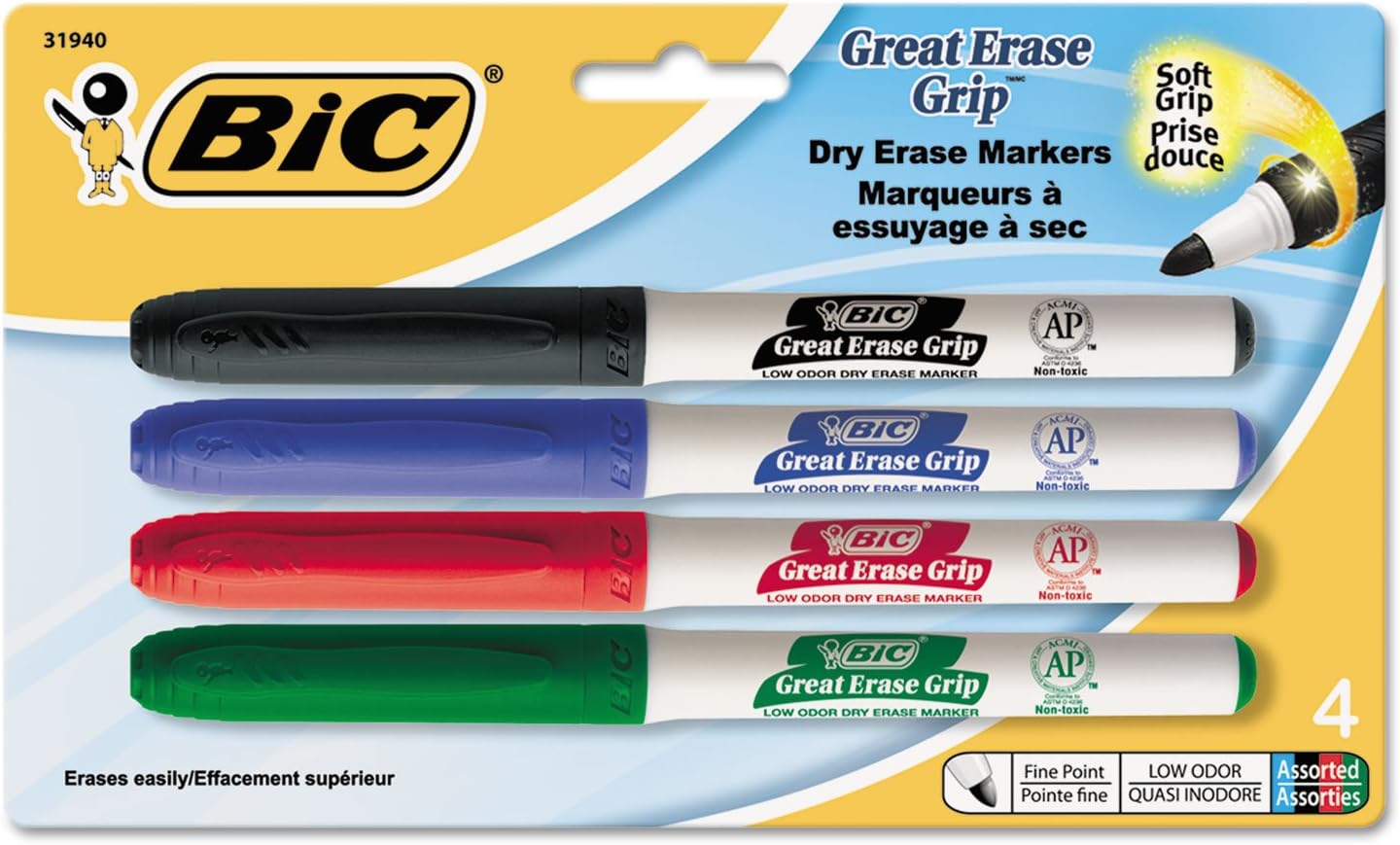BIC Products - BIC - Great Erase Grip Dry Erase Whiteboard Markers ...