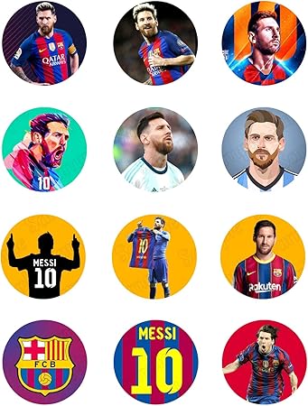 Amazon.com: Cakecery Leo Messi Edible Image Cupcake Cookie Topper 2 ...