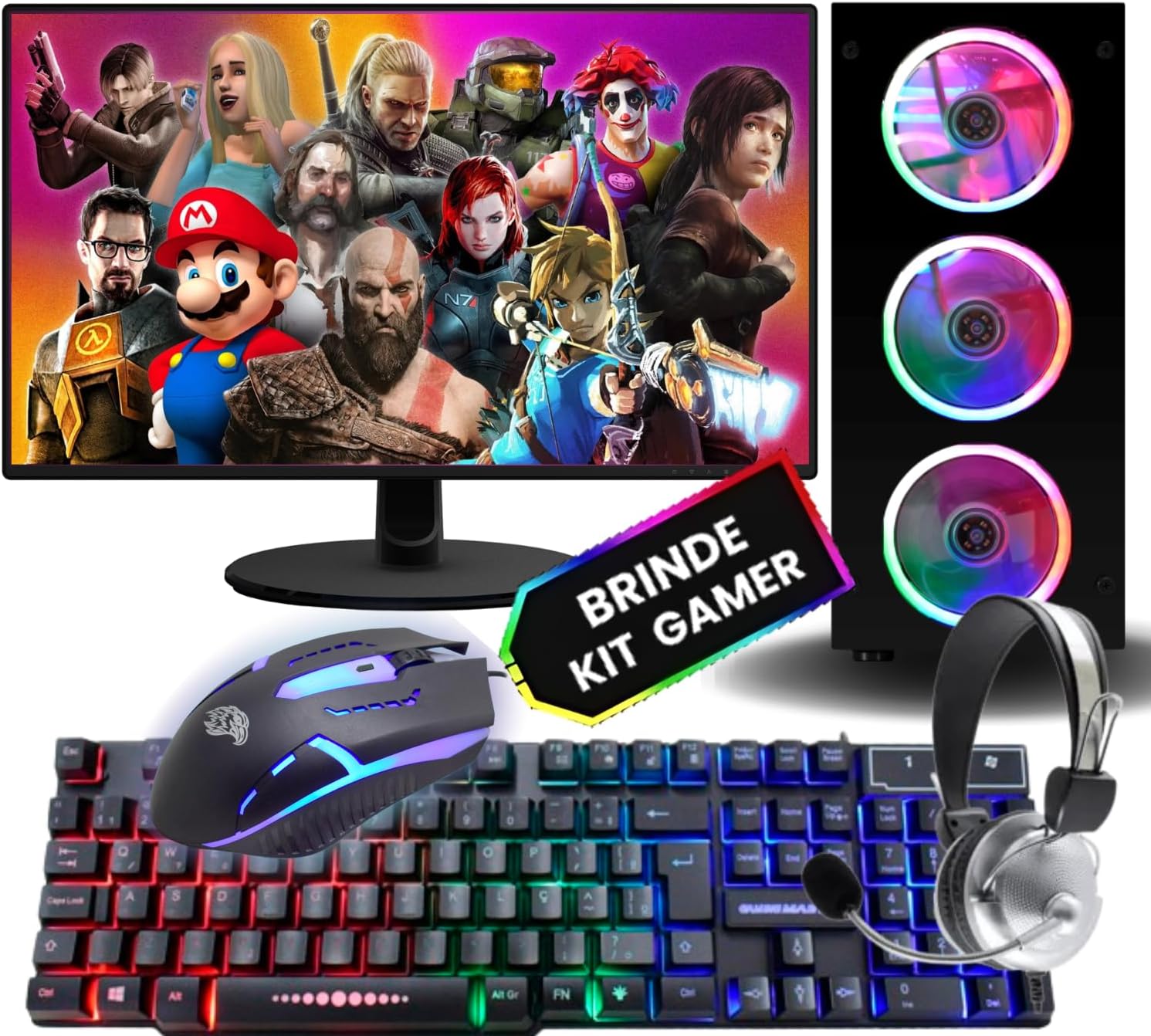 PC Gamer Completo DreamComputers AMD Ryzen 5, 16gb DDR4, SSD 512gb ...