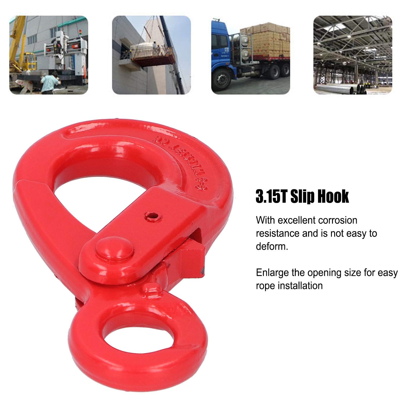 Swivel Hook 15T Swivel Lifting Hook, 360 Rotating Hoist Hooks With ...