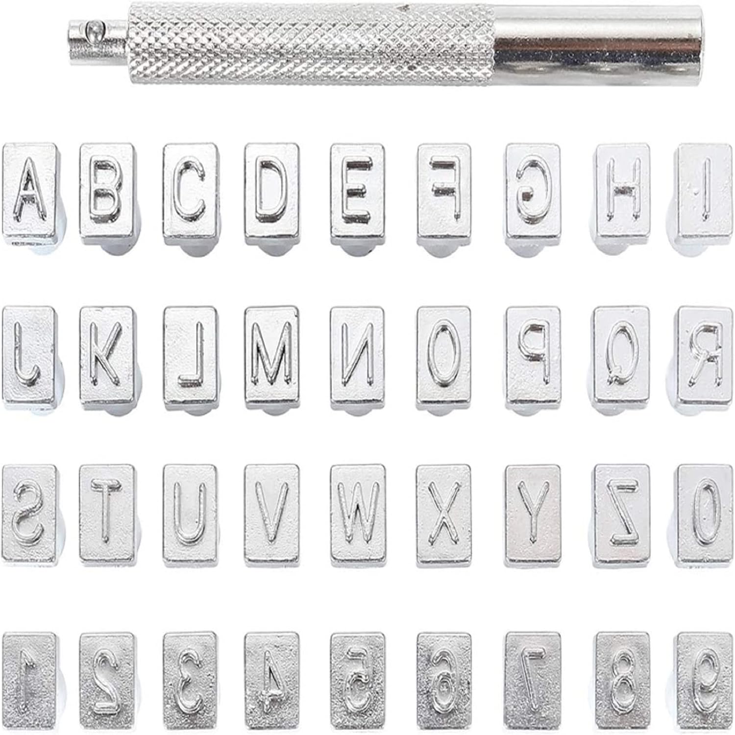 Amazon.com: 36Pcs/Set Steel Punch Alphabet Letter Number Leather ...