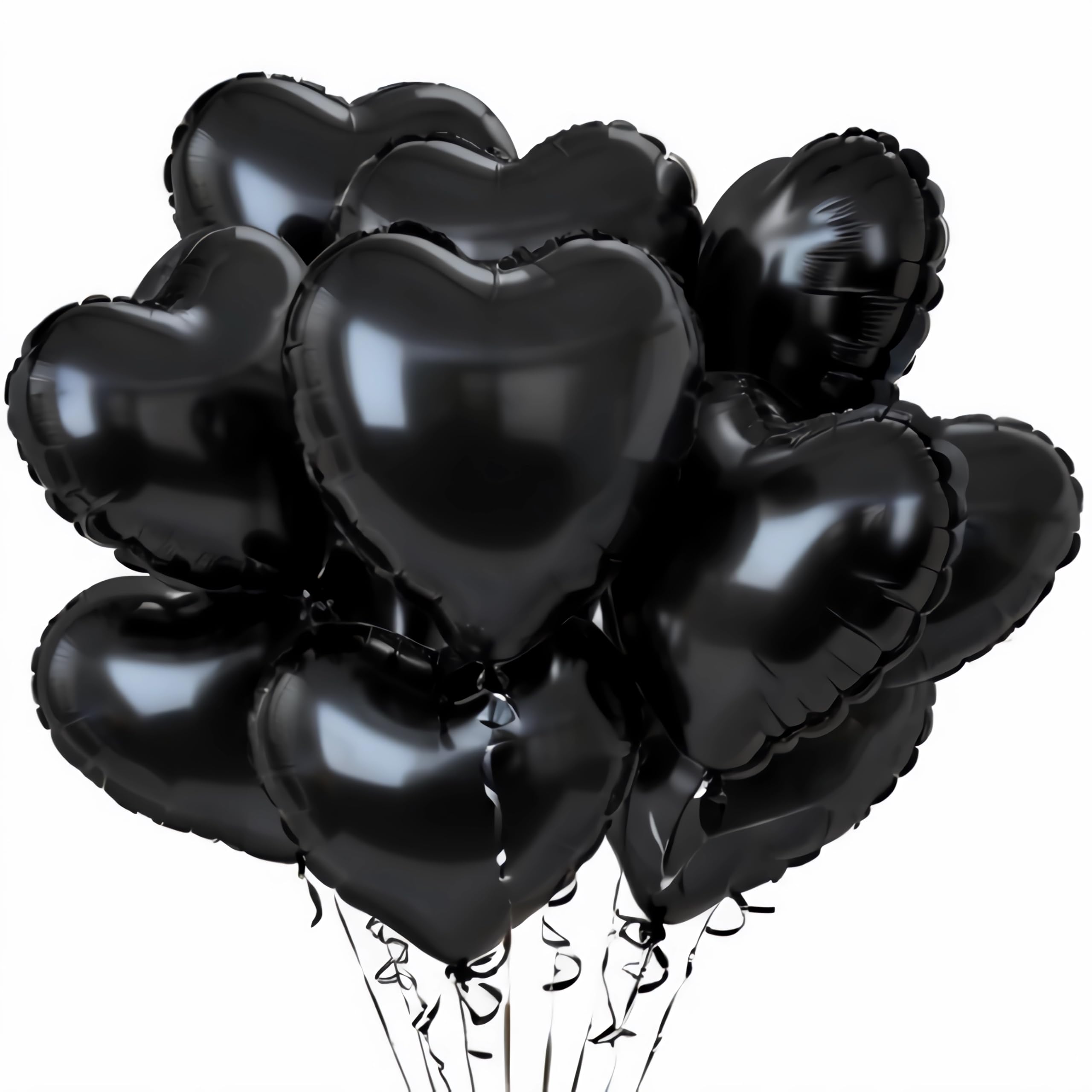 Amazon.com: Black Heart Balloons, 12PCS 18inch Black Heart Shape ...