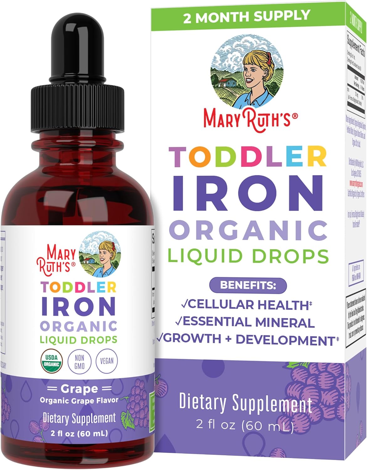 Amazon.com: Iron Supplement for Toddlers | Liquid Iron Supplement for ...