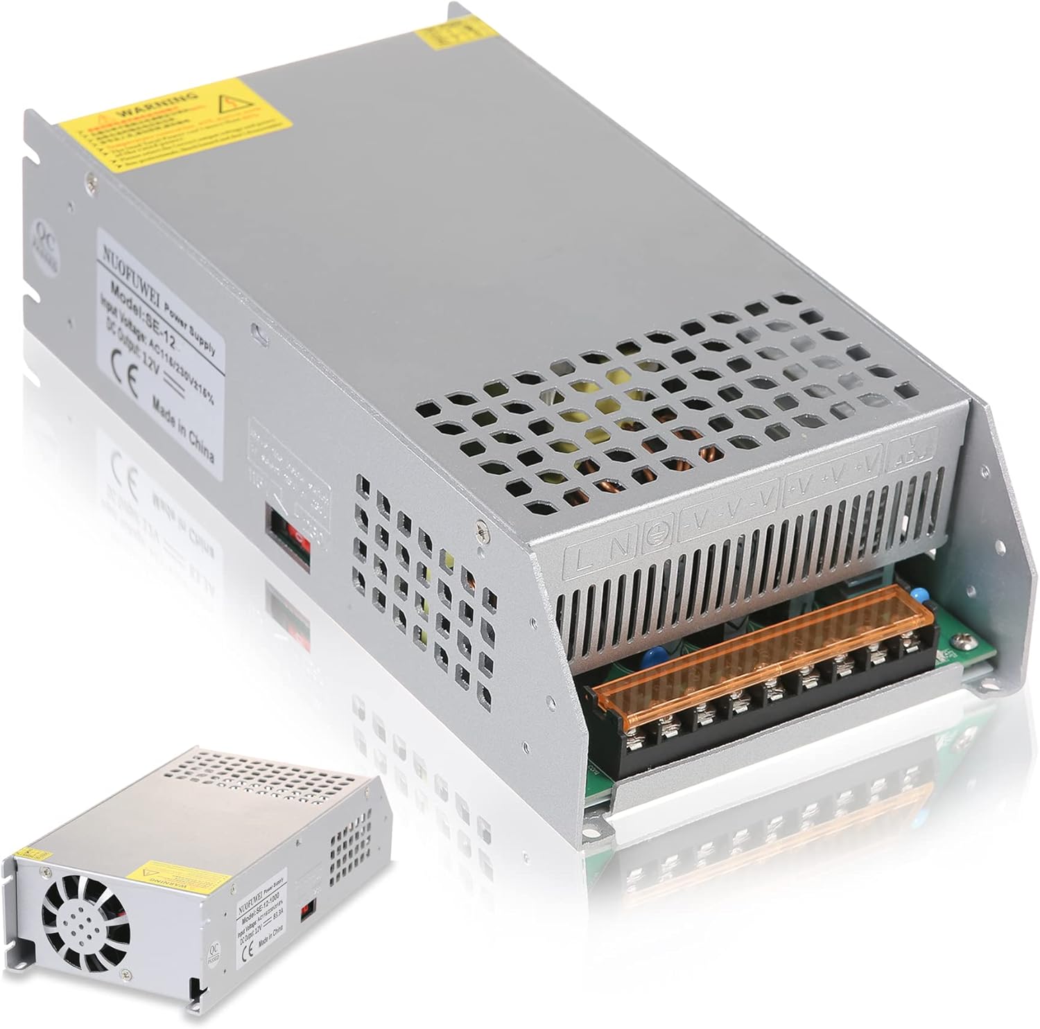 Amazon.co.jp: 新バージョン DC 12V 100A 1200W 電源アダプター 110V AC - 12V DCコンバーター ...