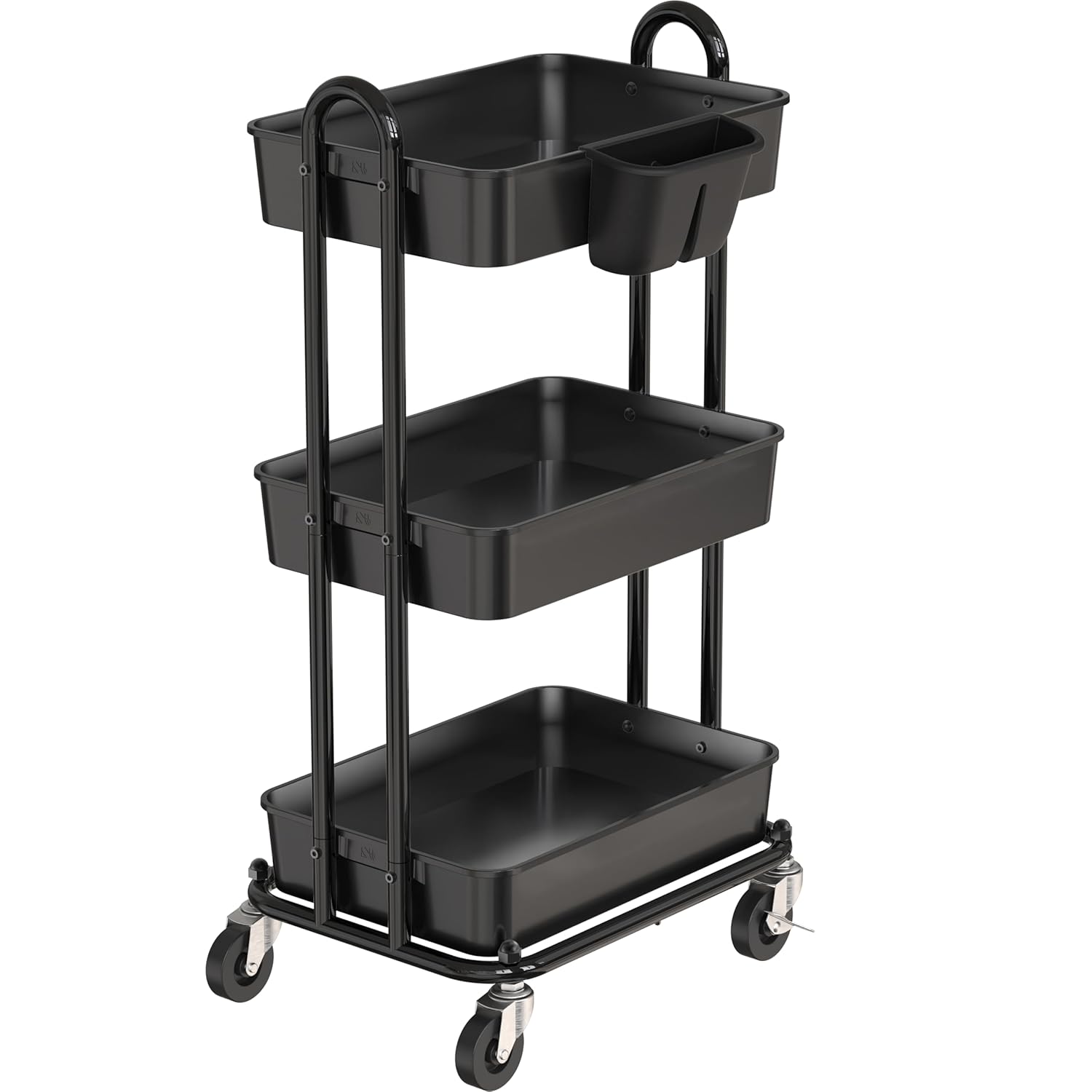 Simple Houseware 3-Tier Kitchen Cart Multifunctional Rolling Utility ...
