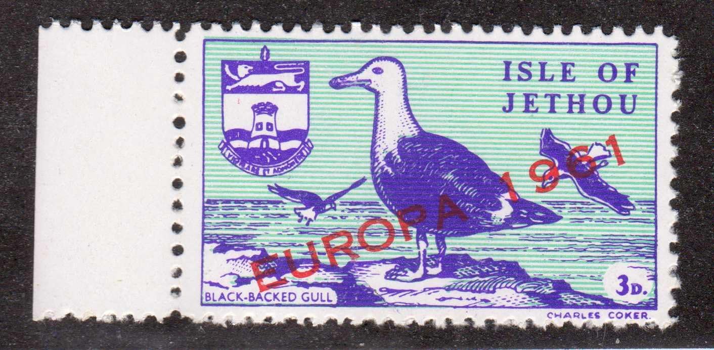 Amazon.com: 1961 Black Backed Gull with Overprint Isle of Jethou ...