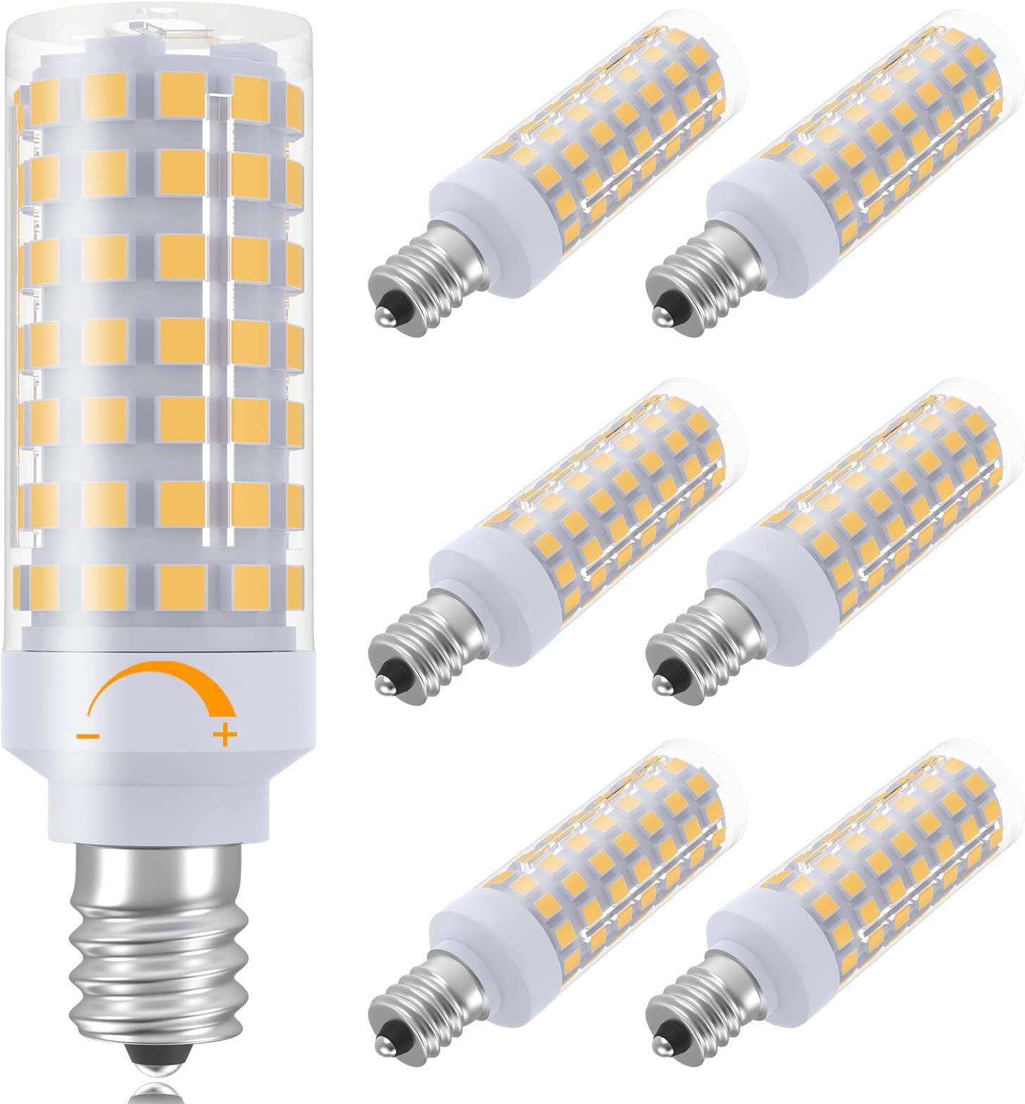 E12 LED Bulb Dimmable 7W C7 Bulb Equivalent to E12 Halogen 60W, Warm ...