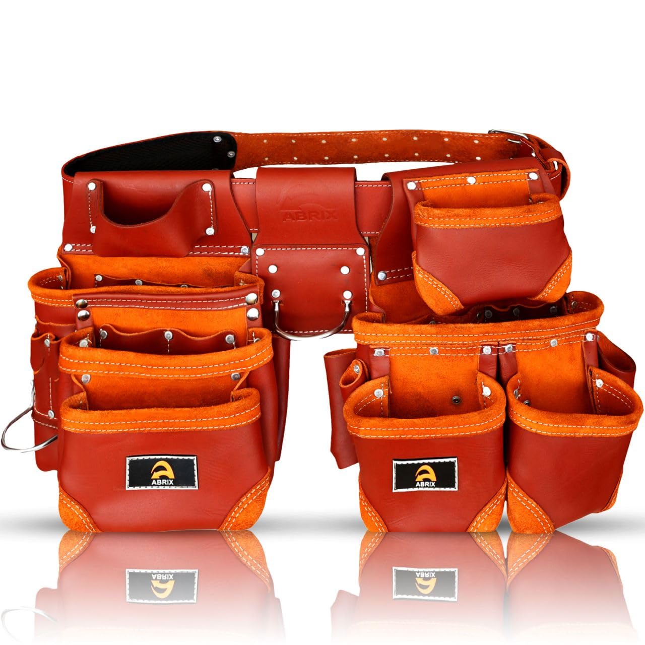 Pro-28 100% Real Leather Tool Pouch Multipurpose 28 Pockets Work ...