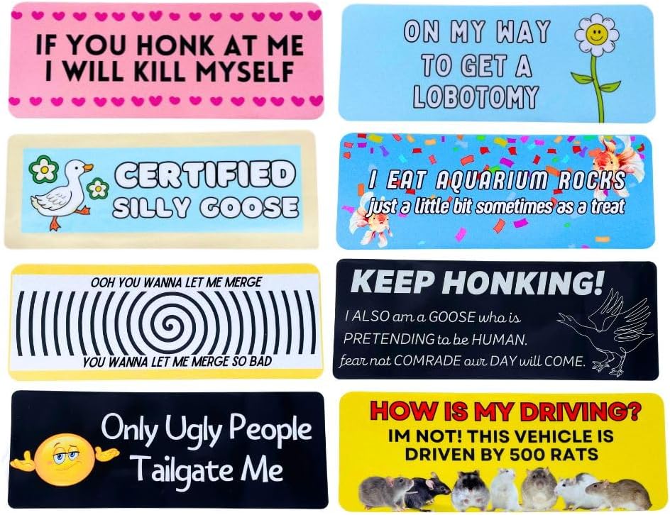 Amazon.com: Super Funny, Variety 10 Pack Warning Sticker - 3x5 Inch ...