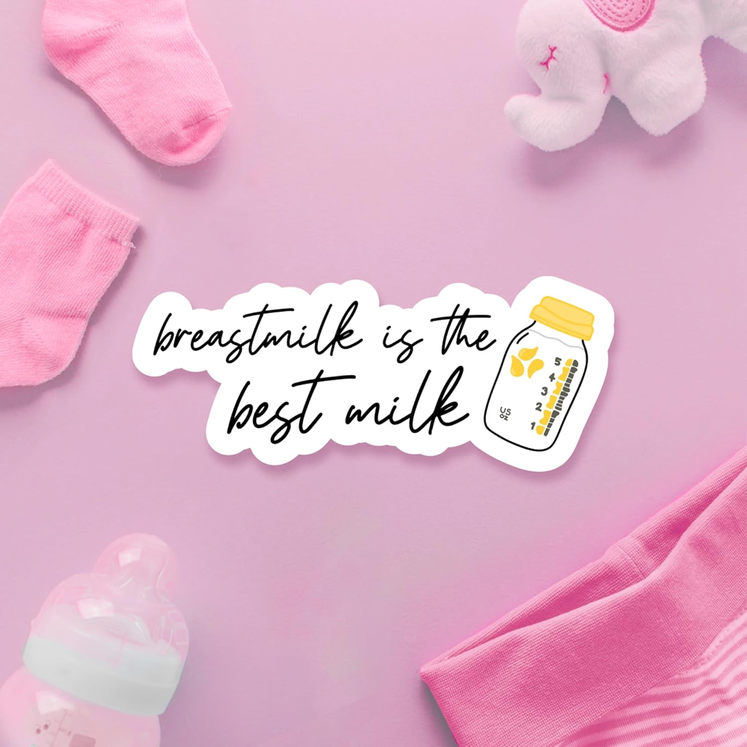 Amazon.com: Breastmilk Is The Best Milk Breastfeeding Sticker, Laptop ...