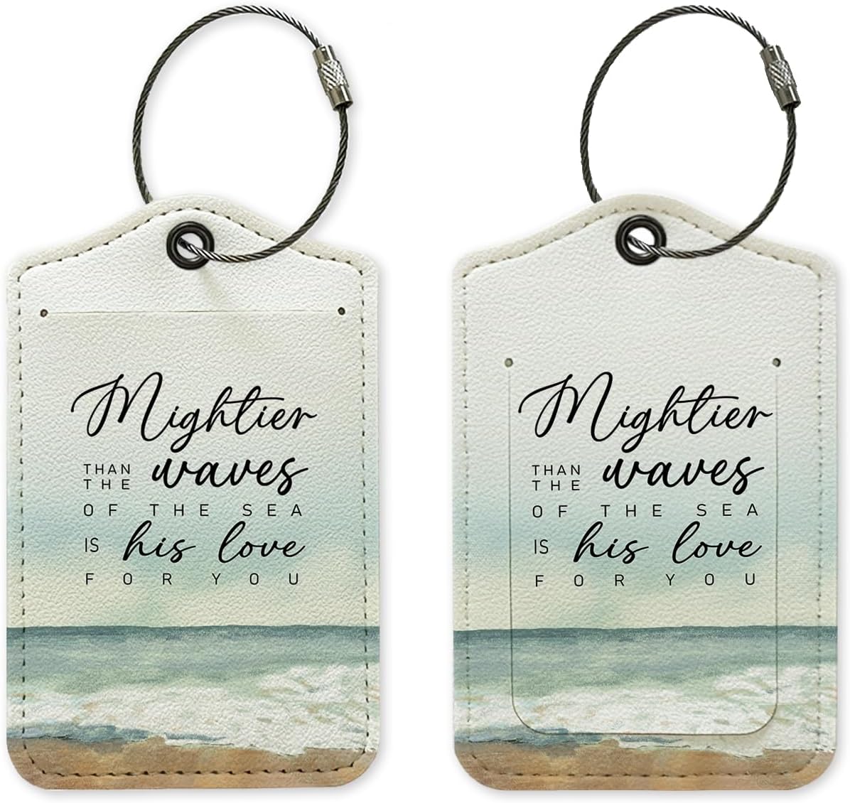 Amazon.com | Yetmadi Christian Luggage Tags for Suitcases, Mightier ...