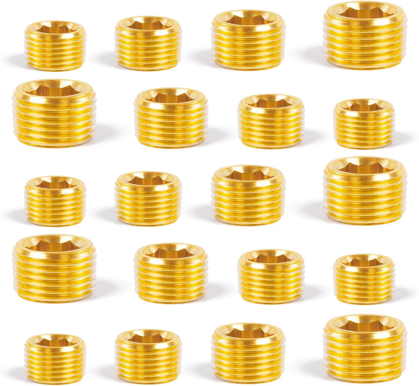 Amazon.com: ChillWaves Brass Pipe Fitting Kit, Internal Hex Head Socket ...