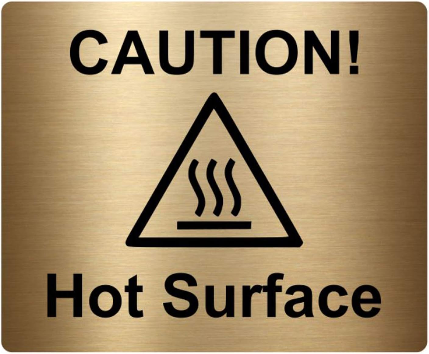 Amazon.com: Caution Hot Surface Sign, Adhesive, Sticker, Notice ...