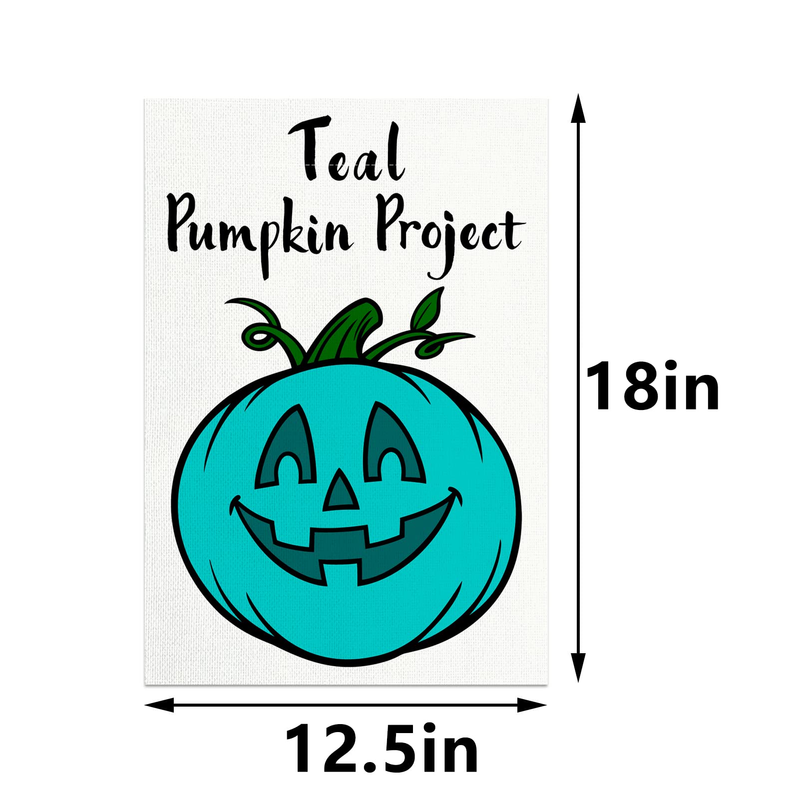 Snapklik.com : Teal Pumpkin Project Garden Flag 12.518 Happy Allergy ...