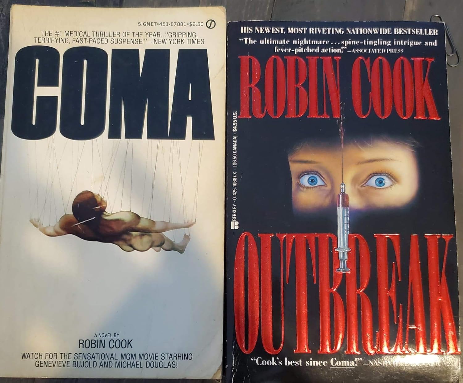 Amazon.com: Set of 2 Robin Cook Books; Coma & Outbreak : Everything Else