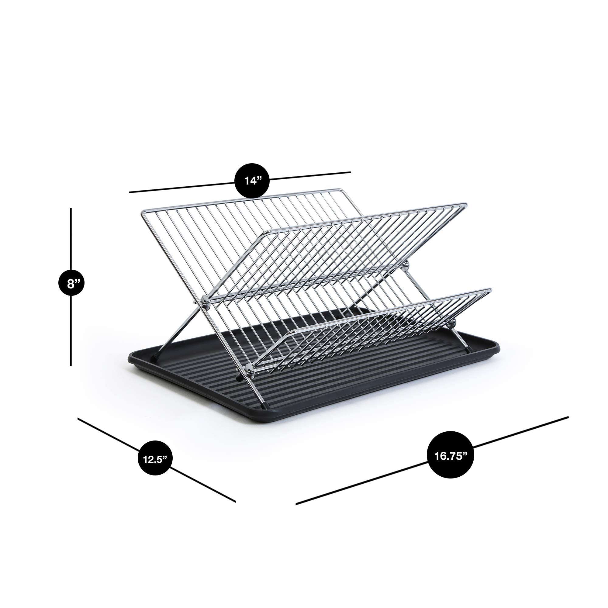 Buy AMERTEER Smart Design Dish Drainer Rack Steel Metal Wire Dish Rack ...