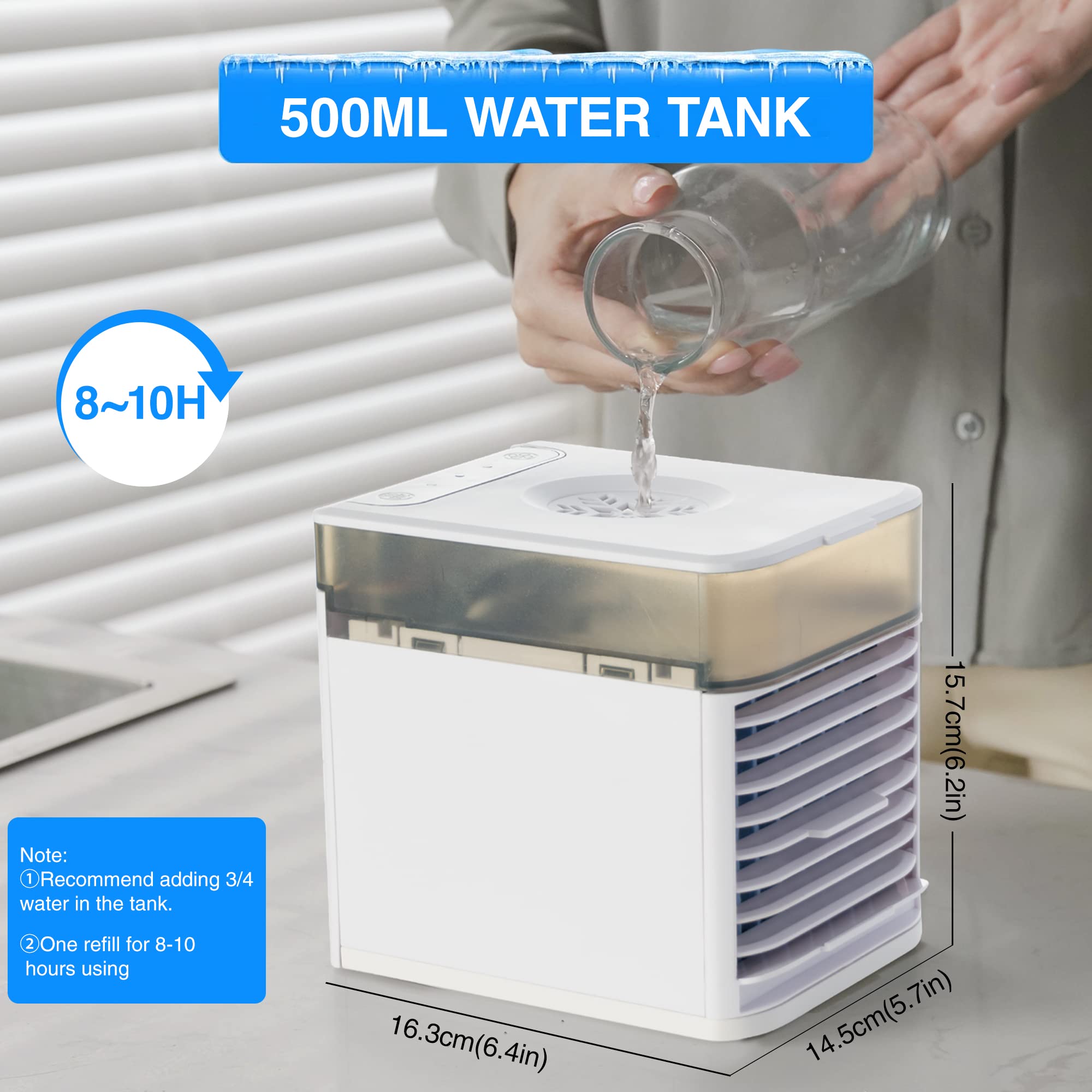 Personal Air Conditioners,USB Portable AC Small Air Conditioner for ...