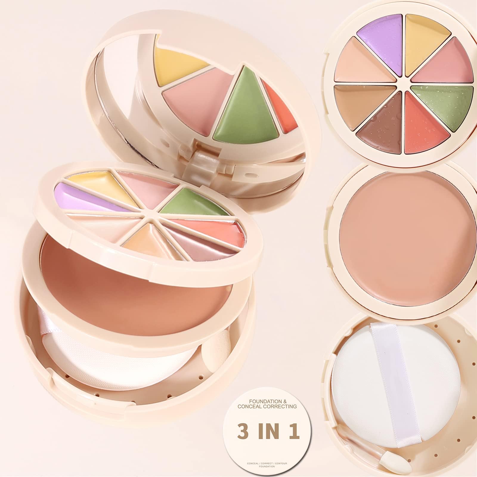 Amazon.com : 8 Color Corrector Palette with Foundation , Full Coverage ...