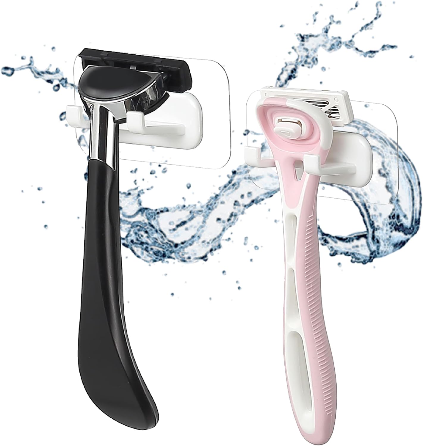 Amazon.com: Hook LAB Self Adhesive Shower Razor Holder 2 Pack ...
