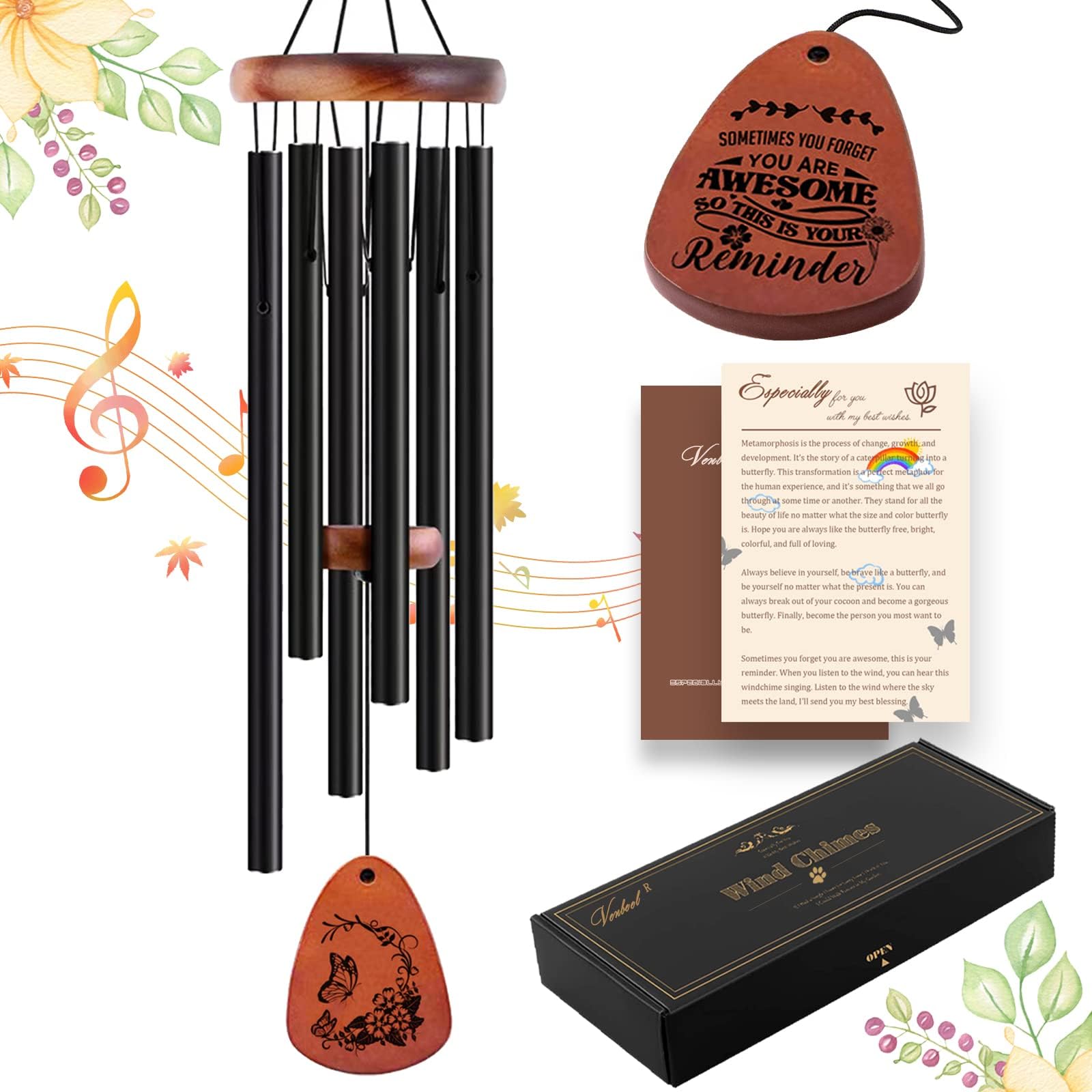 Amazon.com : Best Friend Wind Chime with a Heart Wind Spinner ...