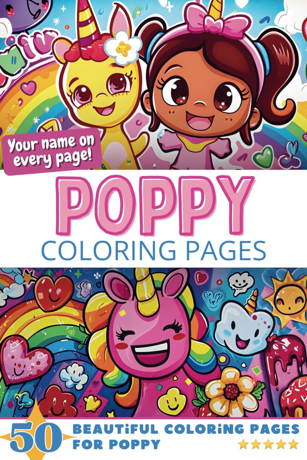 Poppy Coloring Pages: Wow-Effect! Your name on every page - Poppy ...