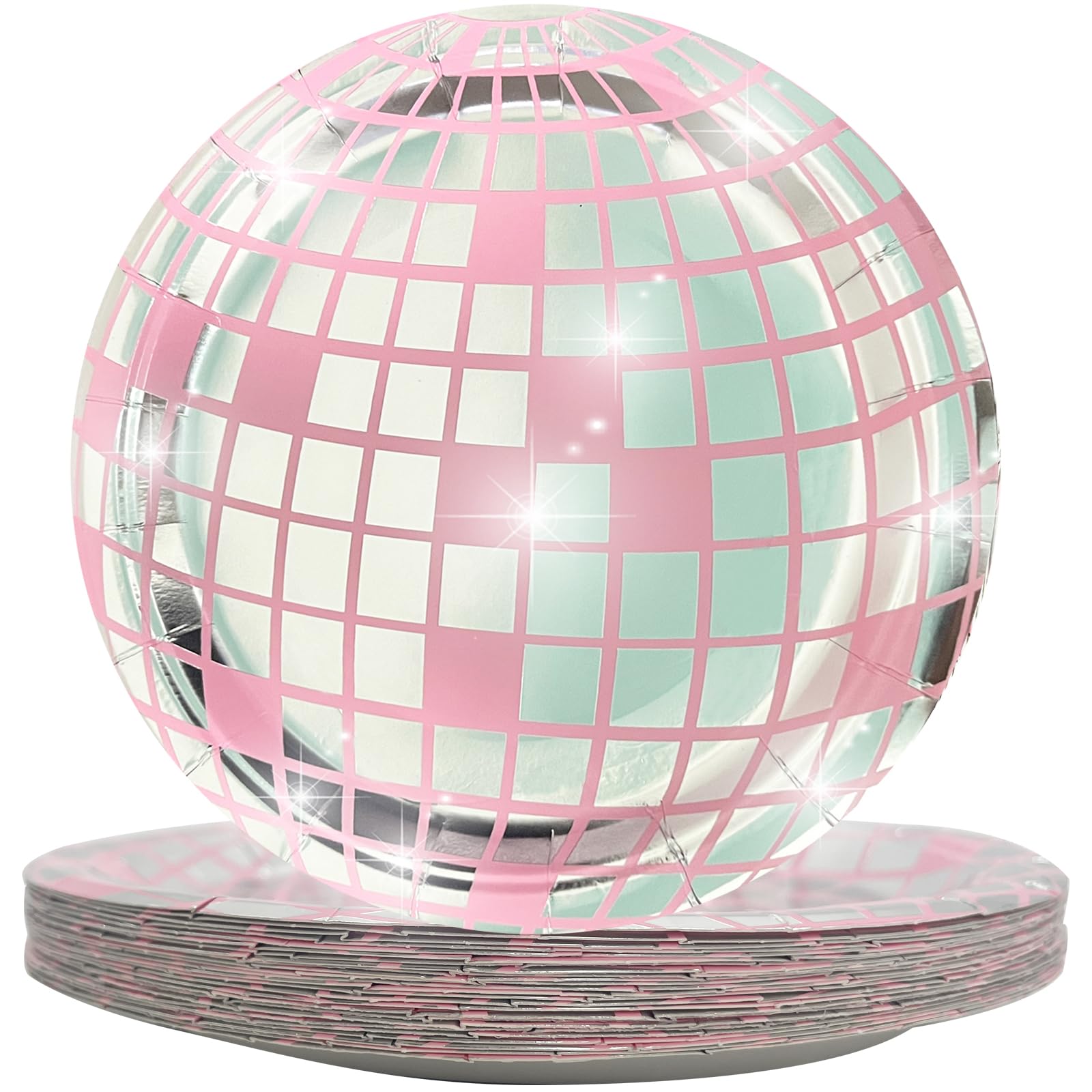 Amazon.com: KRYJYJOK 25 Pieces Disco Plates, 70's Disco Ball Plates ...