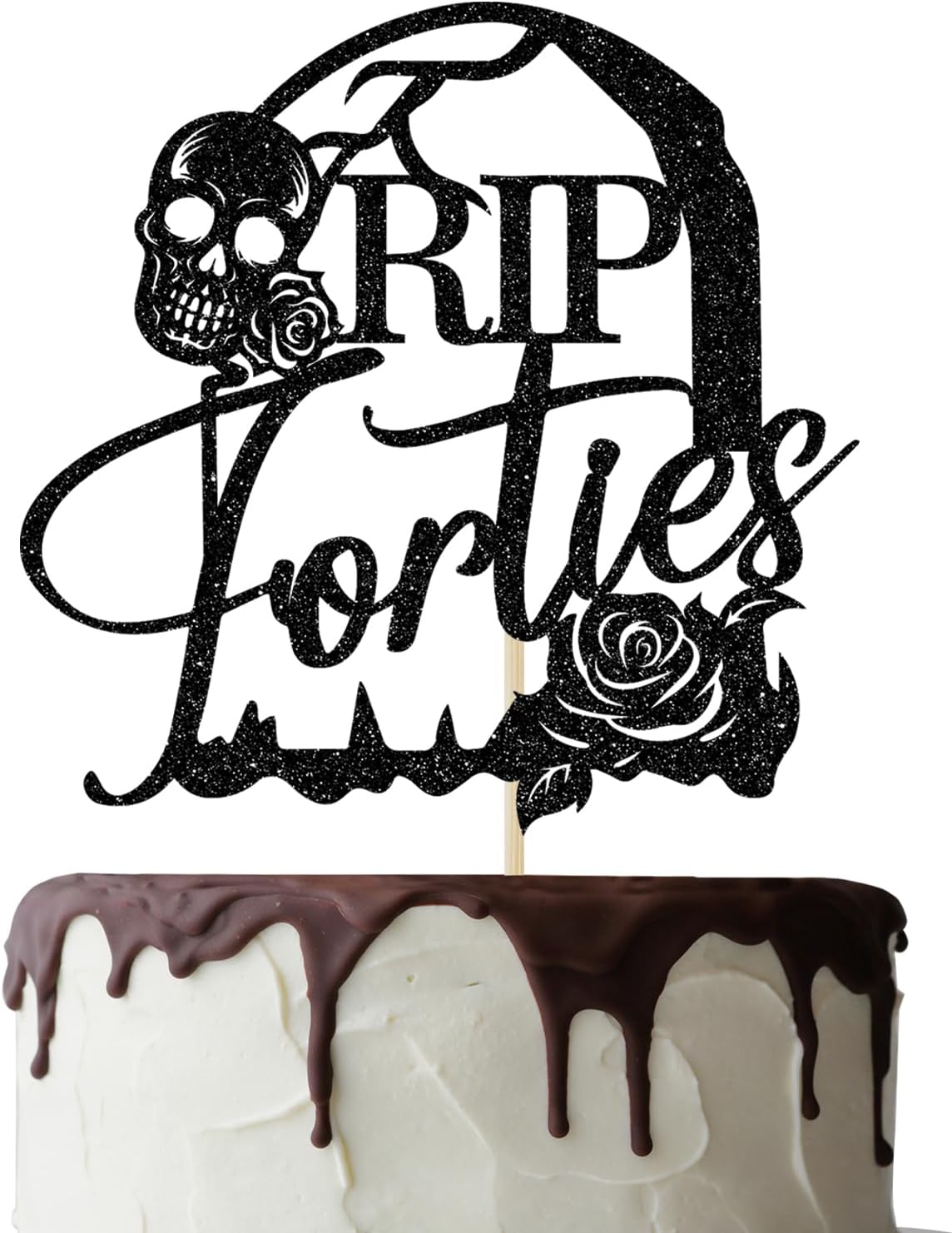 Amazon.com: Rip Forties Cake Topper, Death to My Forties, Rip to My 40s ...