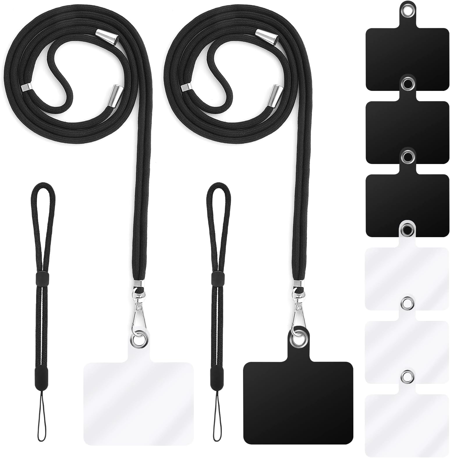 Amazon.com: YICHEEY 2 Pack Phone Lanyard + 4 Pcs Phone Lanyard Patch ...