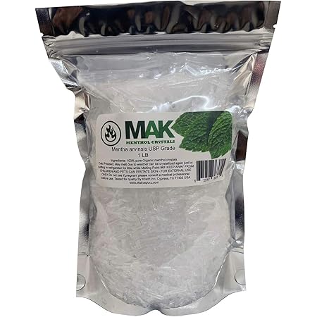 Amazon.com: Menthol Crystals 1 lb. Bulk Mentha Arvensis 100% Pure ...