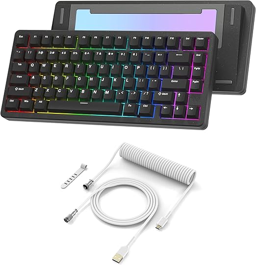 Amazon.com: Womier SK75 75% Keyboard with Full Aluminum Wireless ...