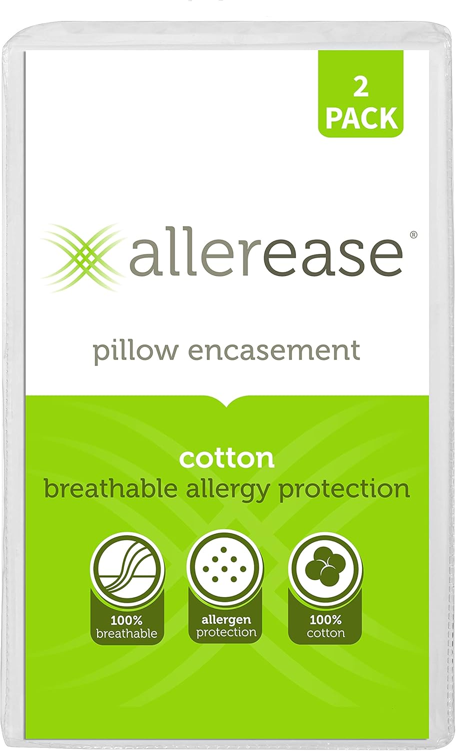 Amazon｜(standard) - Aller-Ease 100% Cotton Breathable Allergy Pillow ...