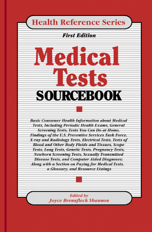 Medical Tests Sourcebook: Basic Consumer Health Information About ...