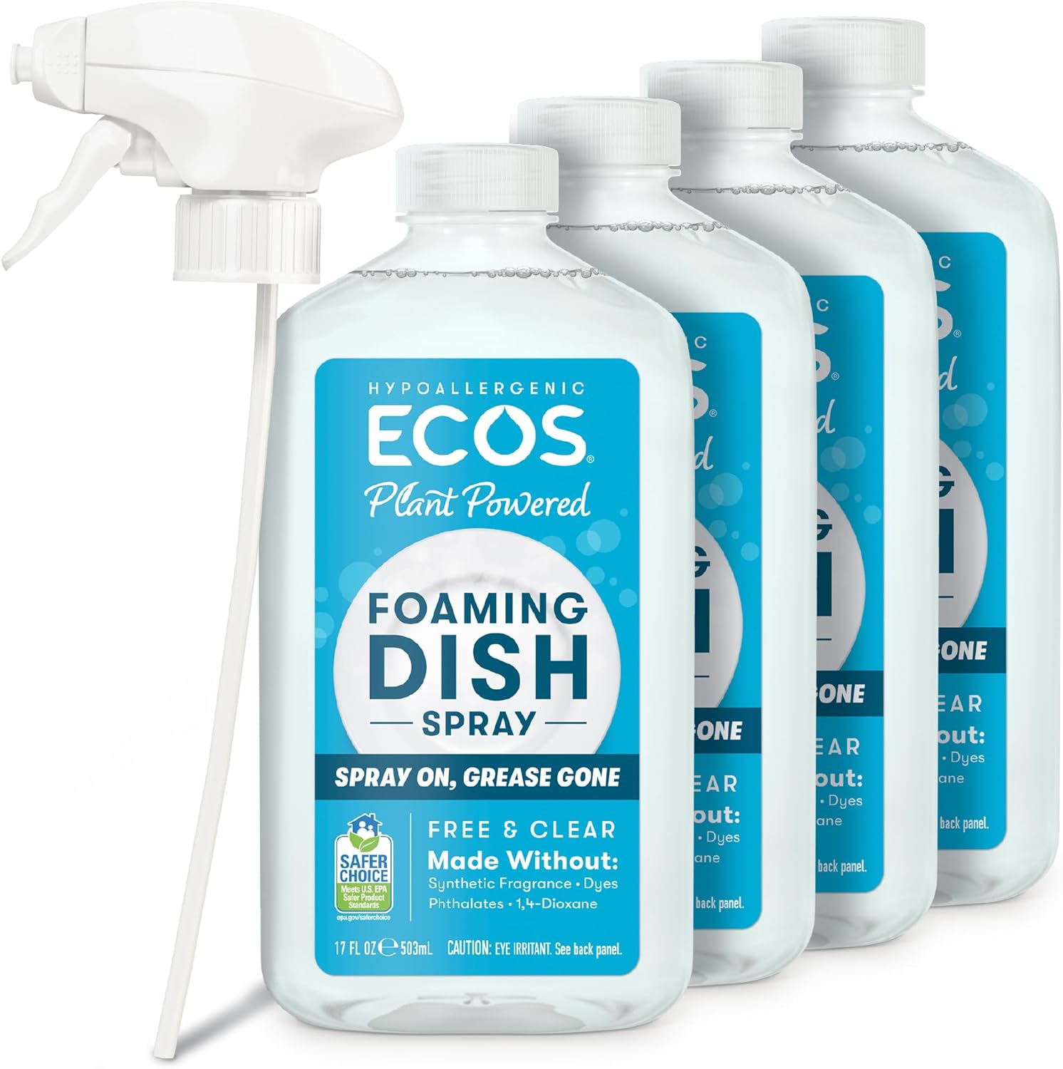 Amazon.com: ECOS Foaming Dish Soap, Powerful Spray-On Formula, Saves ...
