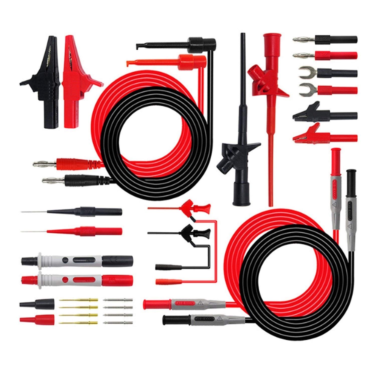 Buy Test Hooks and Back Probe Pins 10 In 1 Test Lead Kit Probes For ...