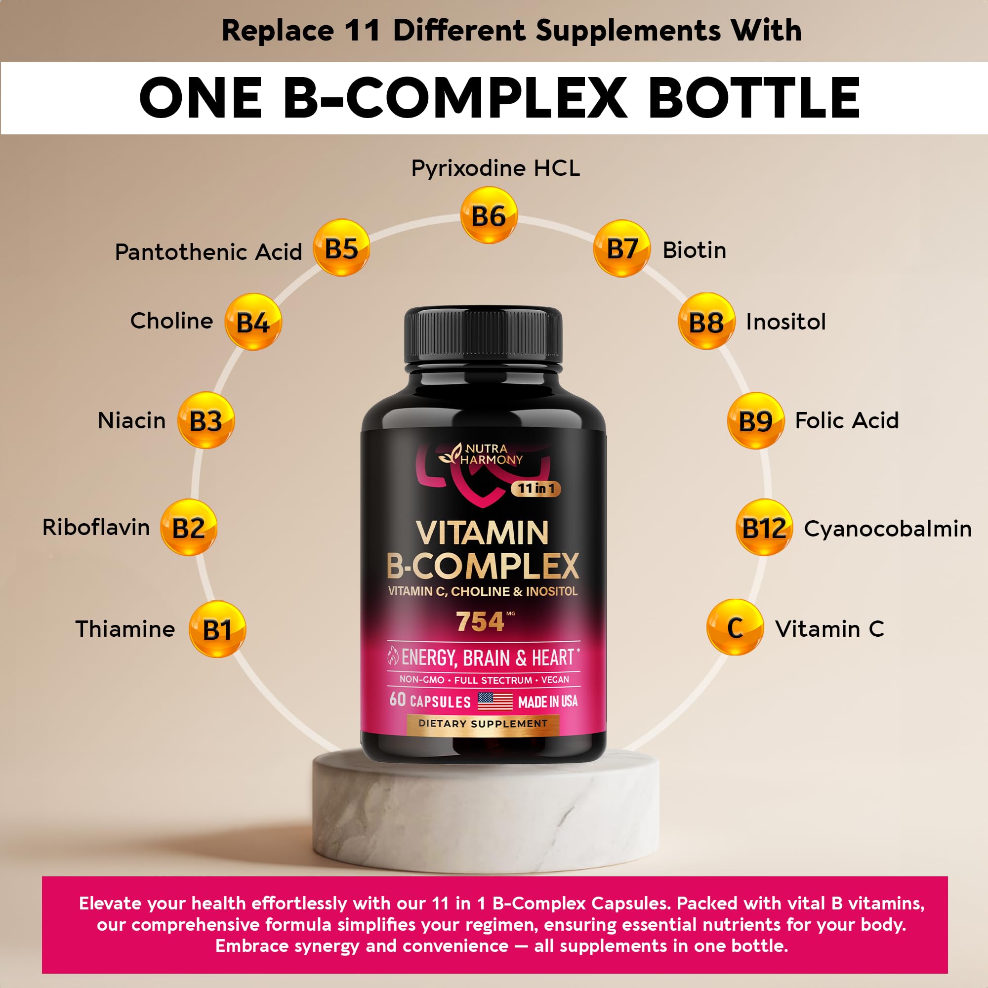Snapklik.com : NUTRAHARMONY Vitamin B Complex