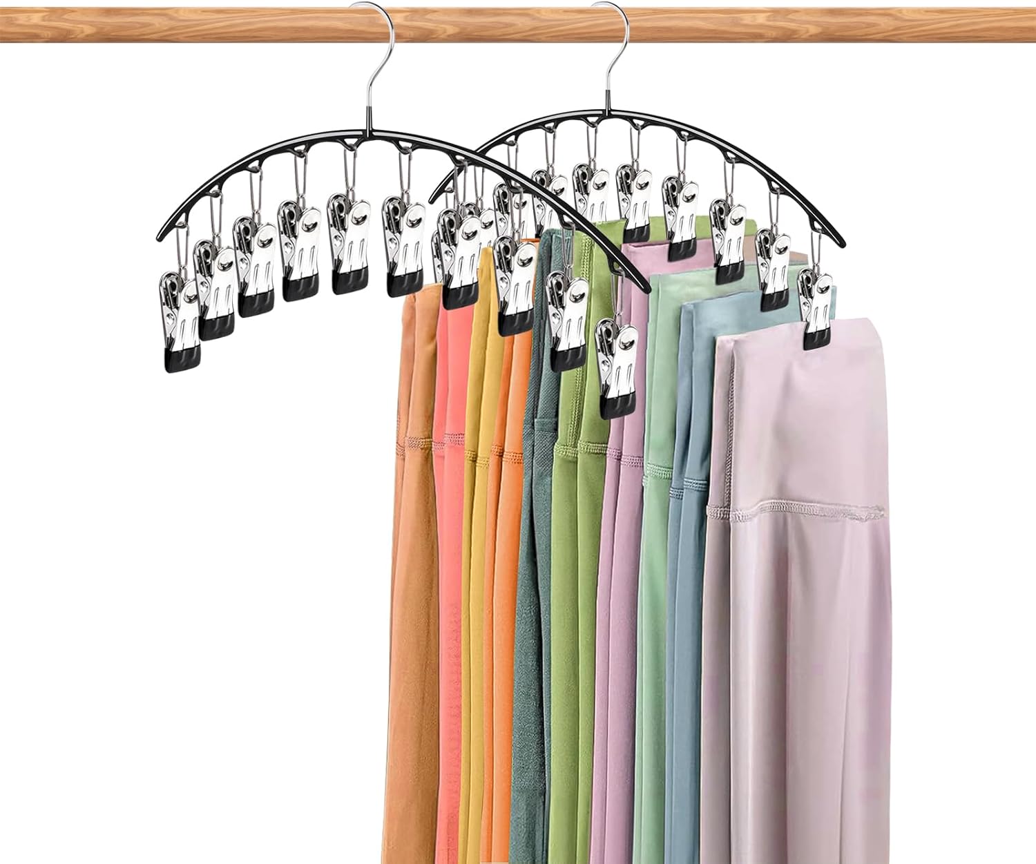 Amazon.com: Pants Hangers with Clips Space Saving, BLESSDEMI Pant ...