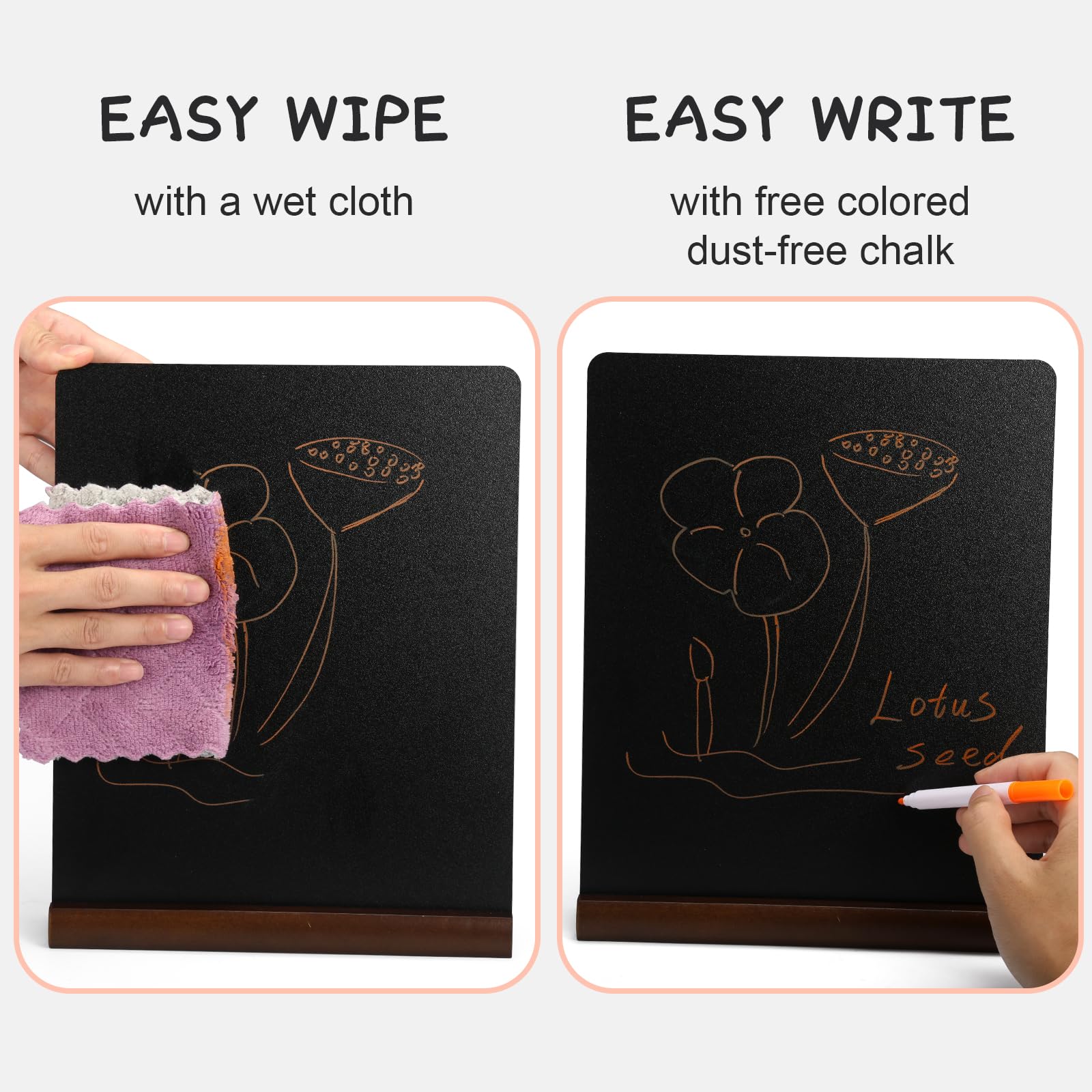 Snapklik.com : Chalkboard Signs, 2Pack 8.6 X 11 Inch Chalk Board Sign