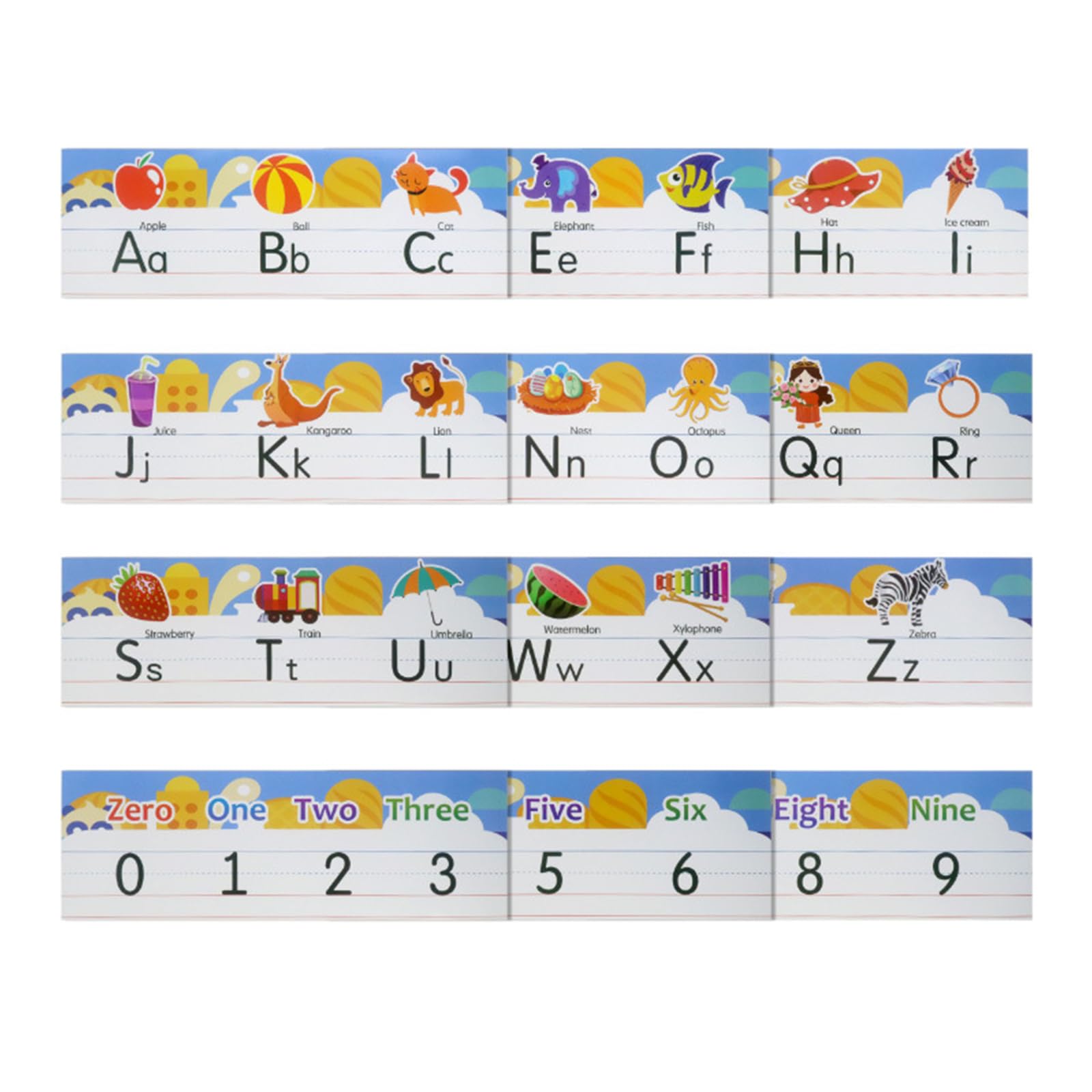 Snapklik.com : Alphabet Bulletin Board Set 12pcs ABC Number 0-9 Line ...