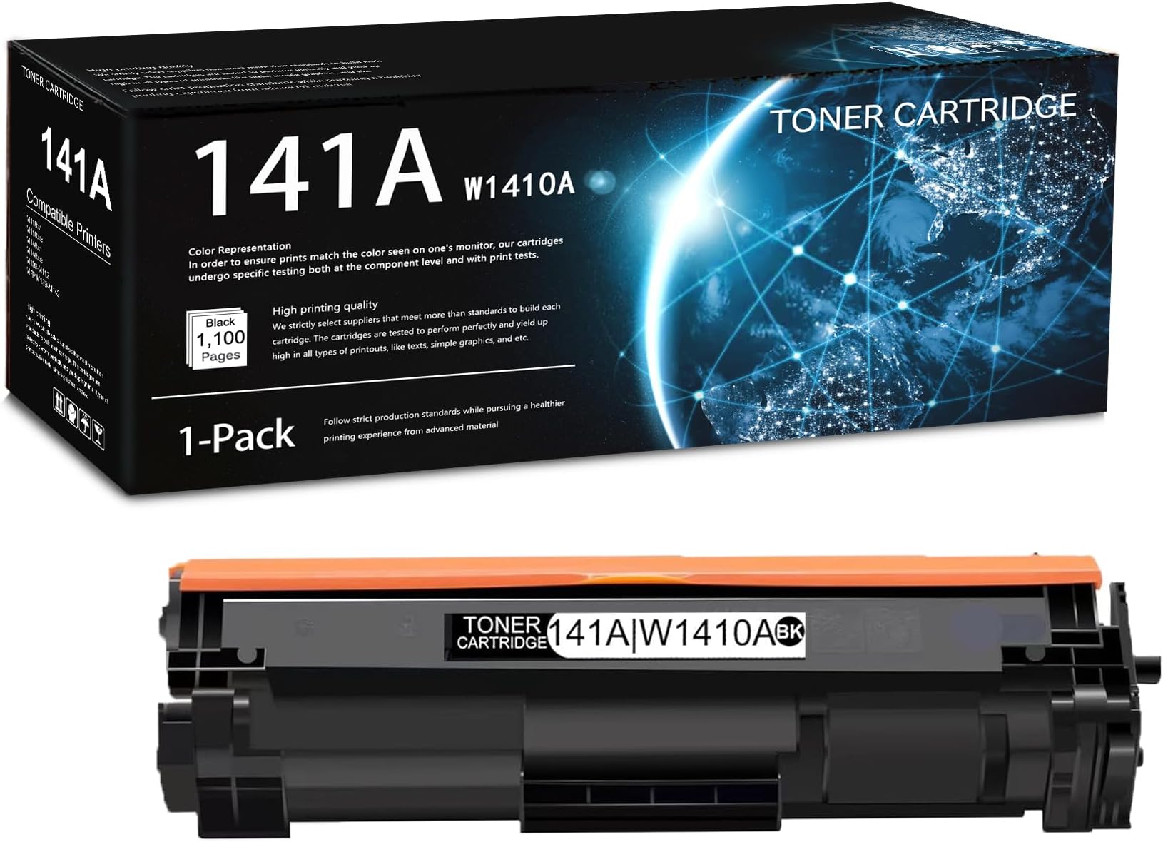 Amazon.com: 1 Pack 141A Black Toner Cartridge (with Chip) | Replacement ...