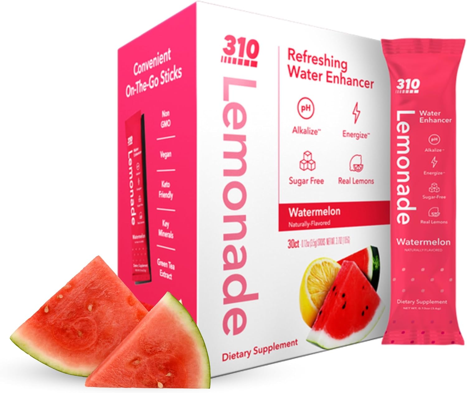 310 Nutrition Lemonade Sugar-Free Water Flavoring Packets - Powdered ...