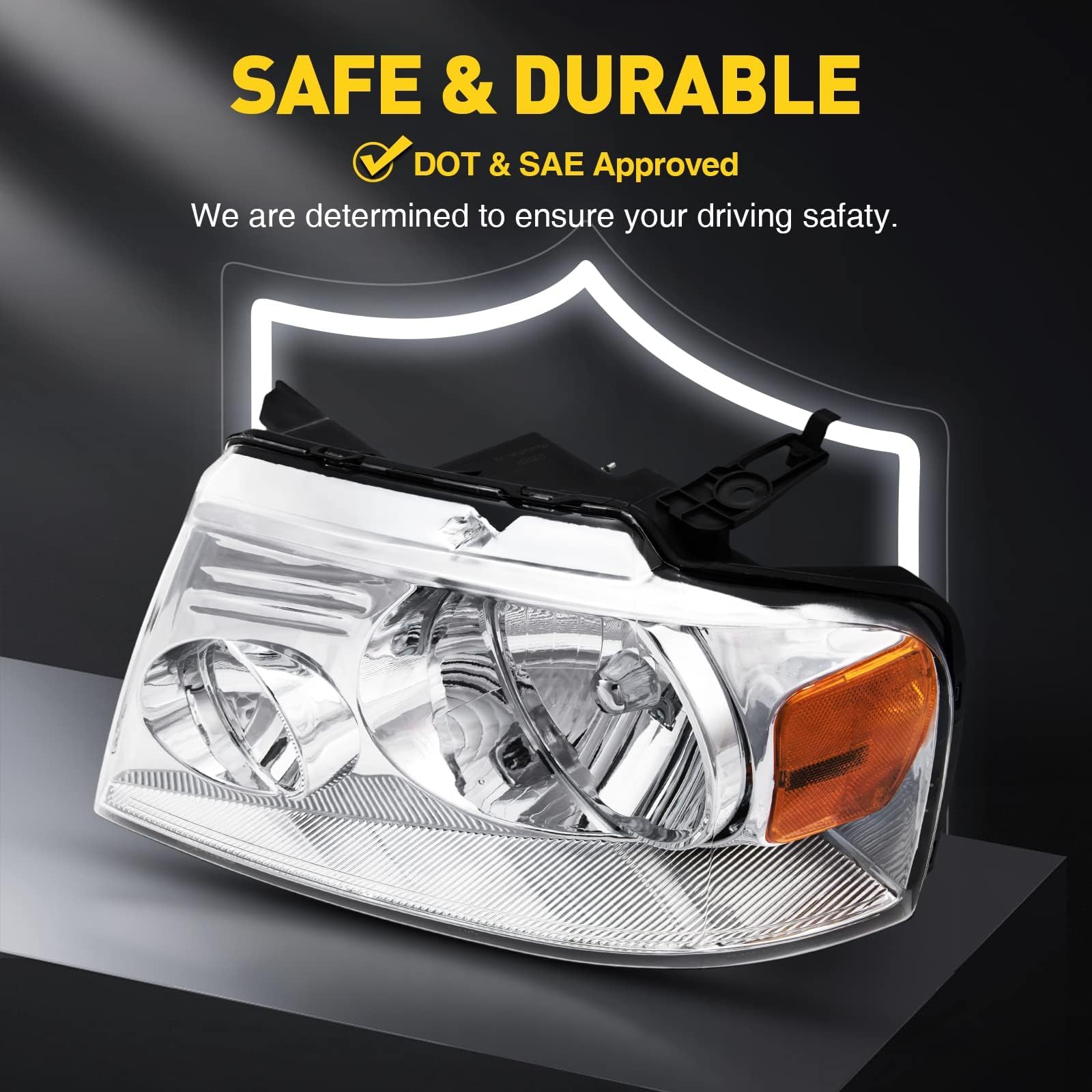 KAX Headlight Assembly Set Pair, Fit for 2004-2005 2006 2007 2008 F150 ...