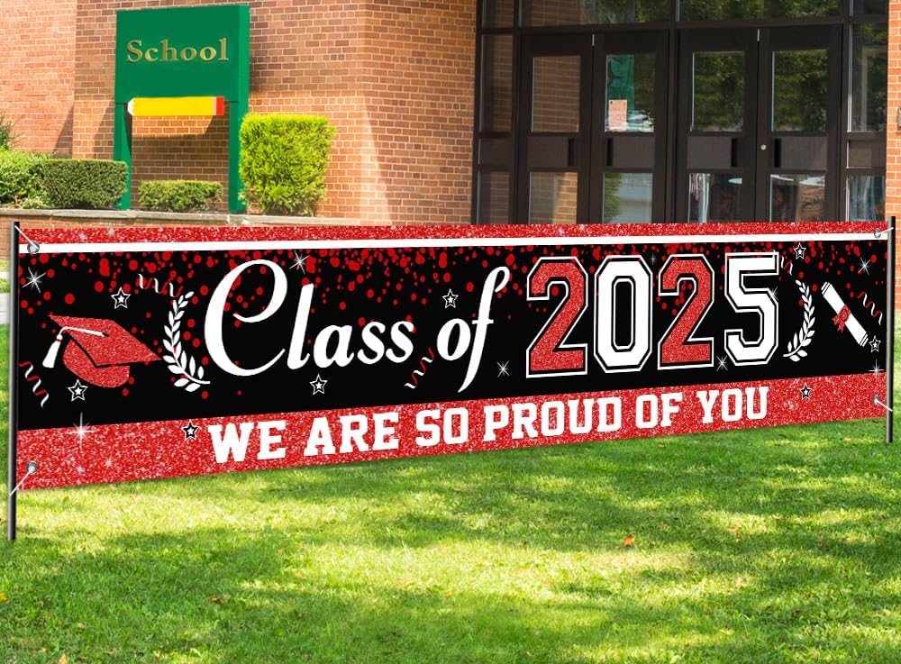 Amazon.com: Large 79" X 71" Class of 2025 Graduation Decorations ...
