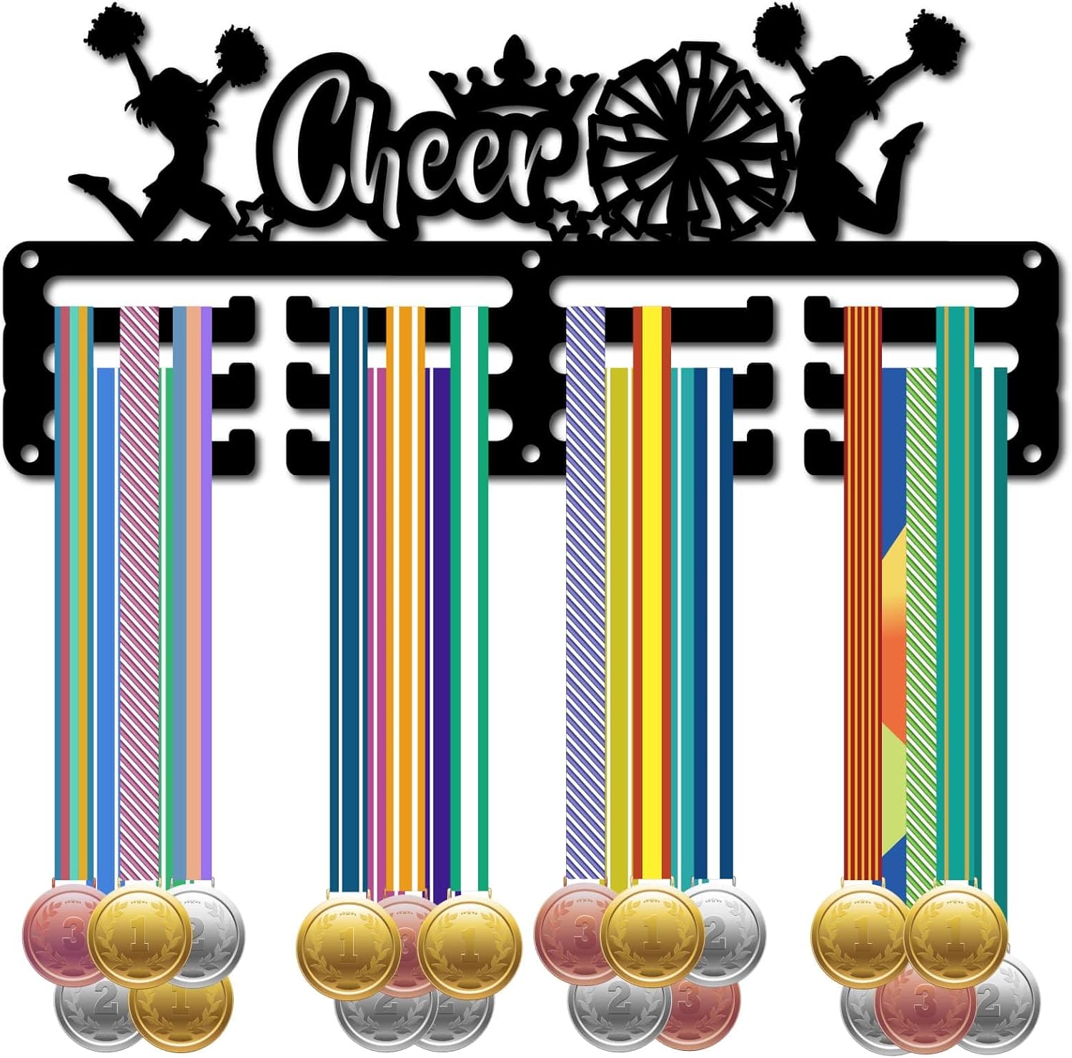 Amazon.com: CREATCABIN Cheer Medal Hanger Display Cheerleading Medal ...