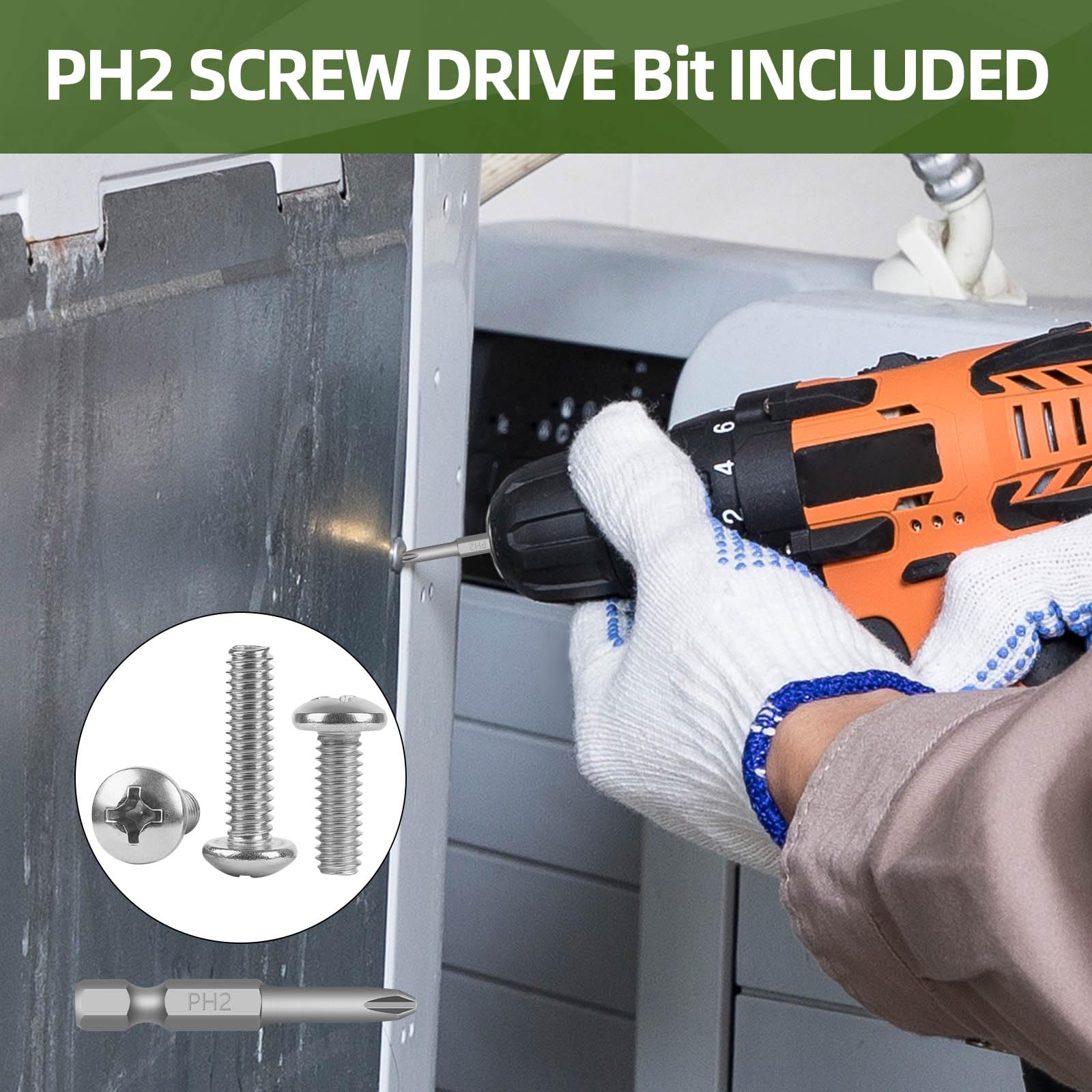 Snapklik.com : 50 PCS #10-24 X 1 Phillips Pan Head Machine Screws ...