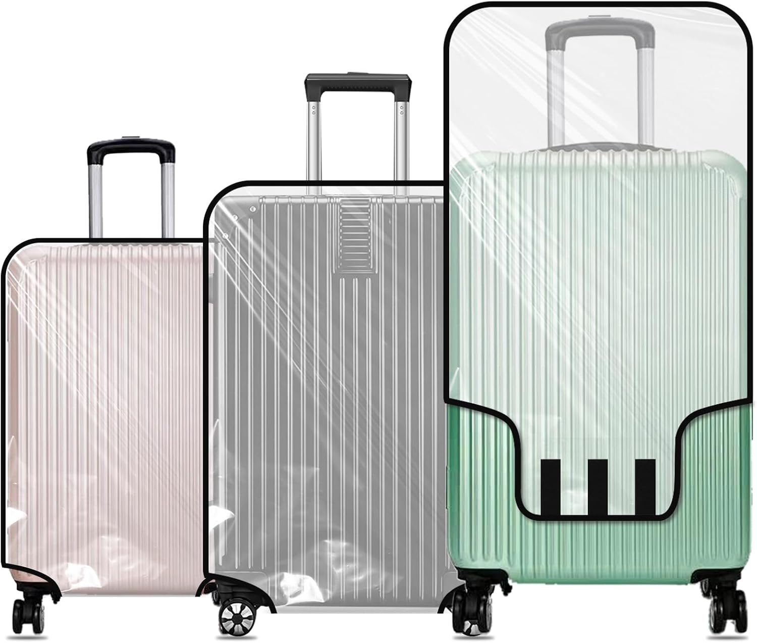 Amazon.com | Giantree 3 Pcs Luggage Cover, Suitcase Covers for Luggage ...